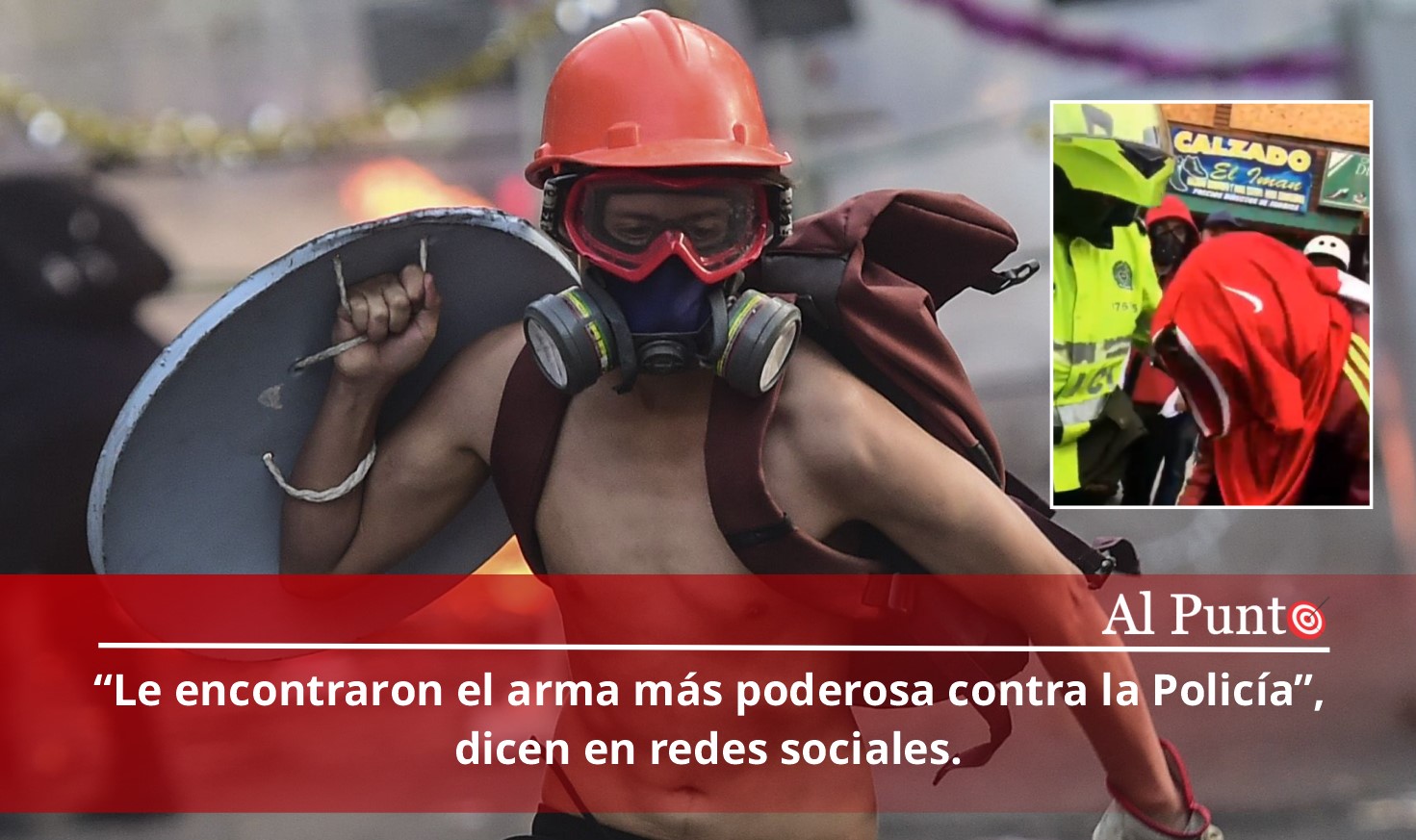 Video: Policía requisó a integrante de la Primera Línea y lo que ...